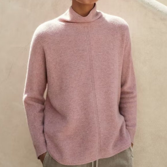 Poetry | Sweaters | Poetry Pure Cashmere Funnelneck Sweater In Rose ...
